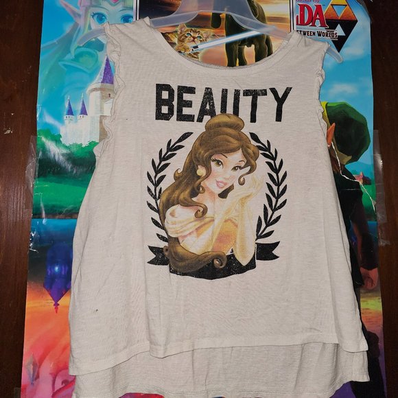 Disney | Tops | Disney Belle Beauty Tank Top Xl Jrs | Poshmark